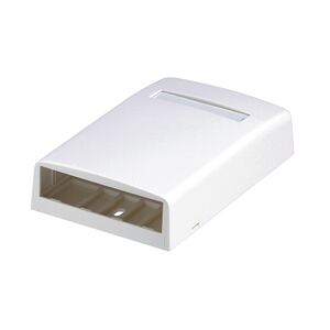 4 PORT MINICOM SURFACE MOUNT BOX - WHITE