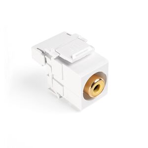 JACK RCA-110 WHITE W/YELLOW DIELECTRIC