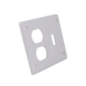 Universal Switch and Receptacle Cover Plate, PVC, 2 Gangs