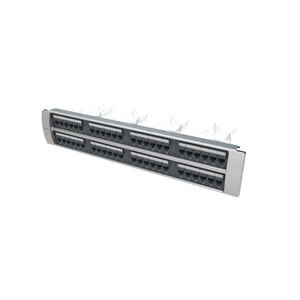 48P EVOLVE GS6 CAT6A STRAIGHT PATCH PANEL, GREY INSERTS