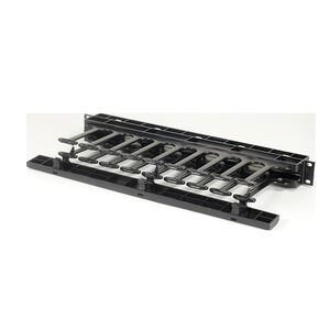 1U SINGLE SIDED HORIZONTAL CABLE MANAGER - BLACK
