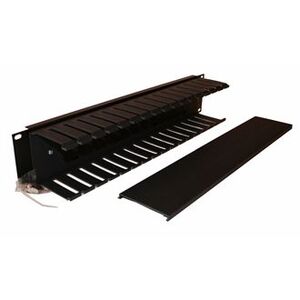 2RU HORIZONTAL CABLE MANAGER WITH COVER