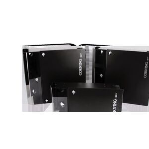 WALL MOUNT HOUSING HOLDS 4 CCH CONNECTOR PANELS - BLACK