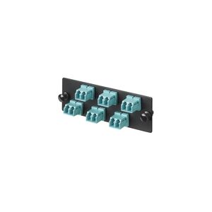 12F OM4 LC DUP ADAPTER PANEL - AQUA